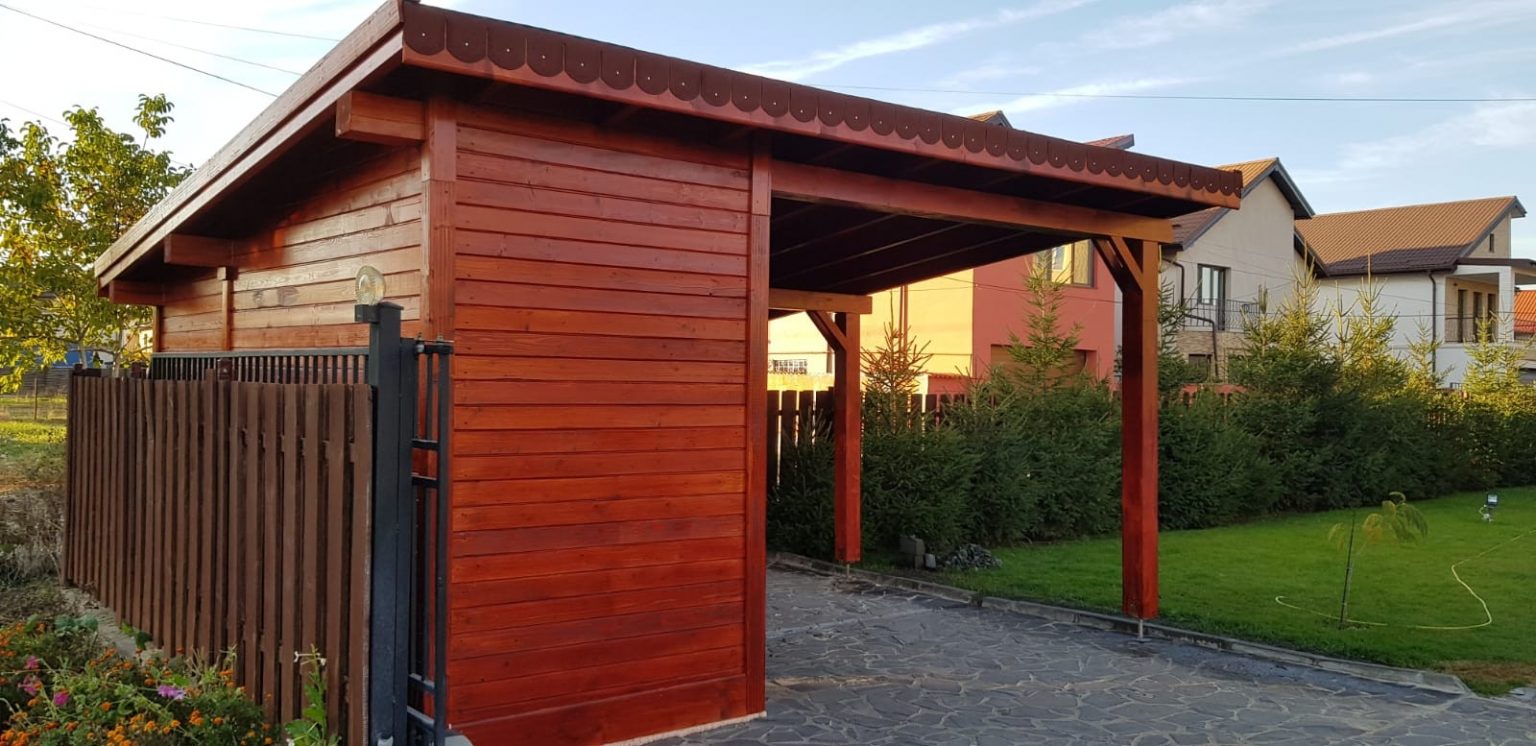 Garaj auto lemn Bragadiru - Scari Din Lemn Masiv - Megastructuri SRL, Neamt